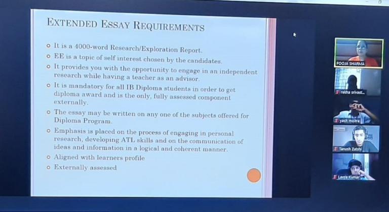 Extended Essay Workshop 2021 - online for Grade XI IBDP students